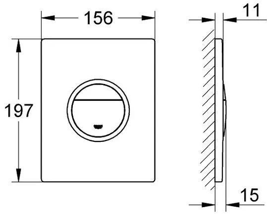 Grohe Nova Cosmopolitan Light Ovládací tlačítko, chrom 38809000