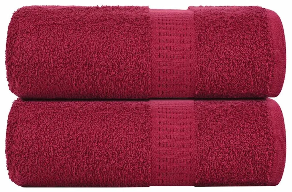 Ručníky pro hosty FROGN 2 ks bordó 30x50 cm 360 g/m² 136731