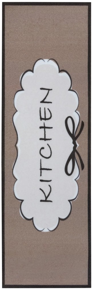 Hanse Home, Běhoun Cook & Clean 105728 Brown White Black, 50x150, hnědá, kuchyně