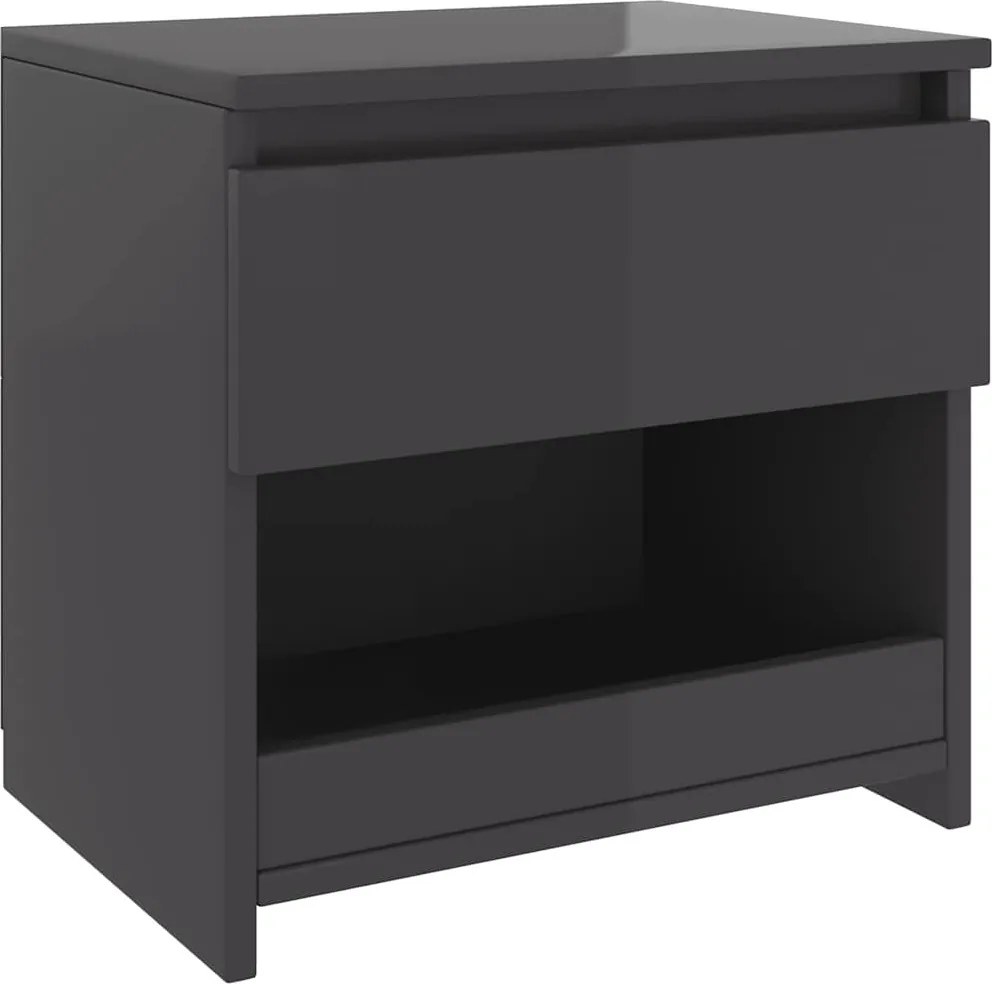 vidaXL Noční stolky 2 ks 40 x 30 x 39 cm kompozitní dřevo [803460] Barva: bílá s vysokým leskem