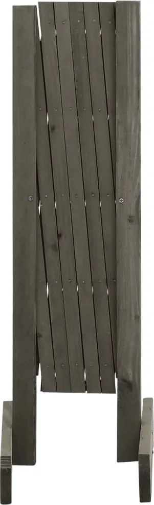 Zahradní trelážový plot šedý 120 x 60 cm masivní jedle 314823