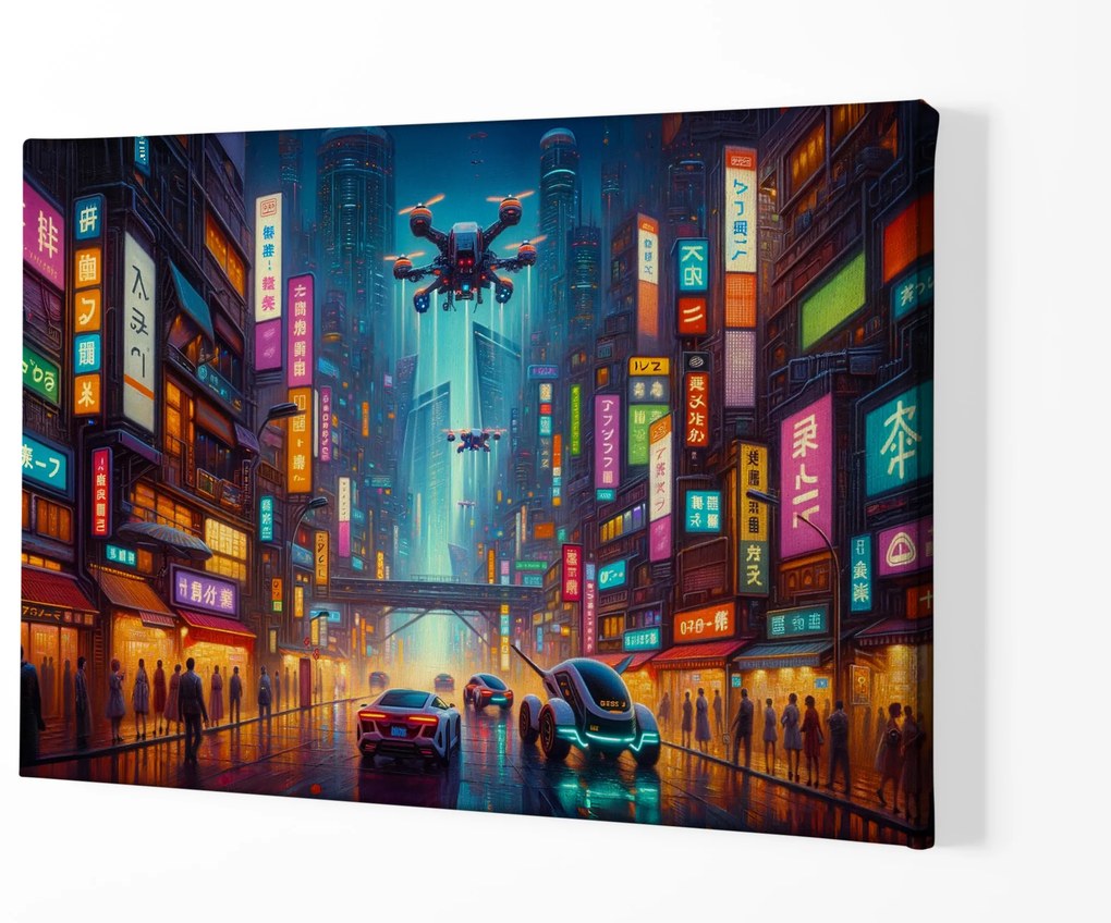 Obraz na plátně - Tokyo 2088 FeelHappy.cz Velikost obrazu: 180 x 120 cm