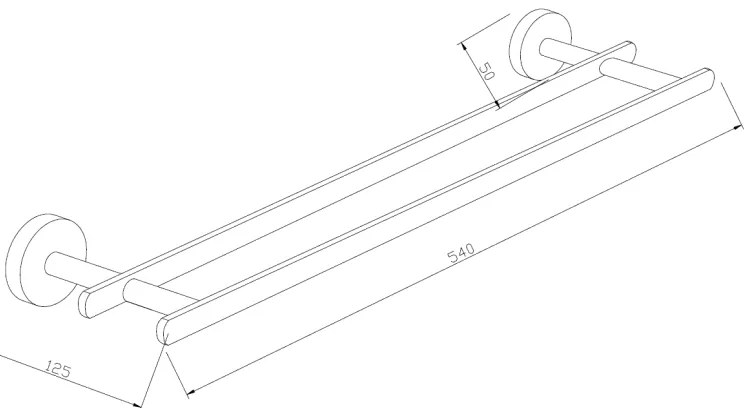 Mexen příslušenství, LOFT lázeňský držák na ručníky, černá, 7012625-70