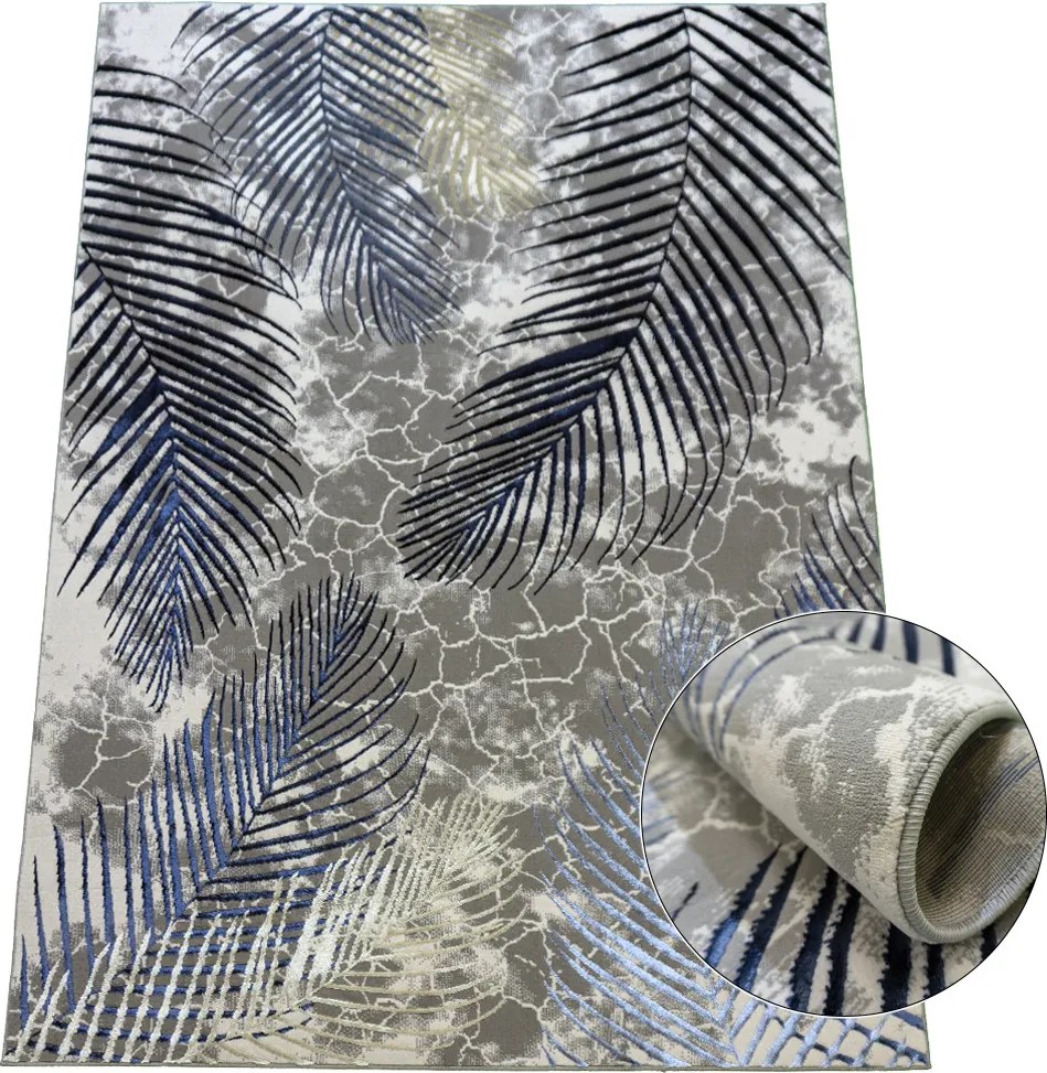 BE Koberec Esprit 3610 NAVY - tmavě modrý obdélníkový Rozměr: 60x100 cm