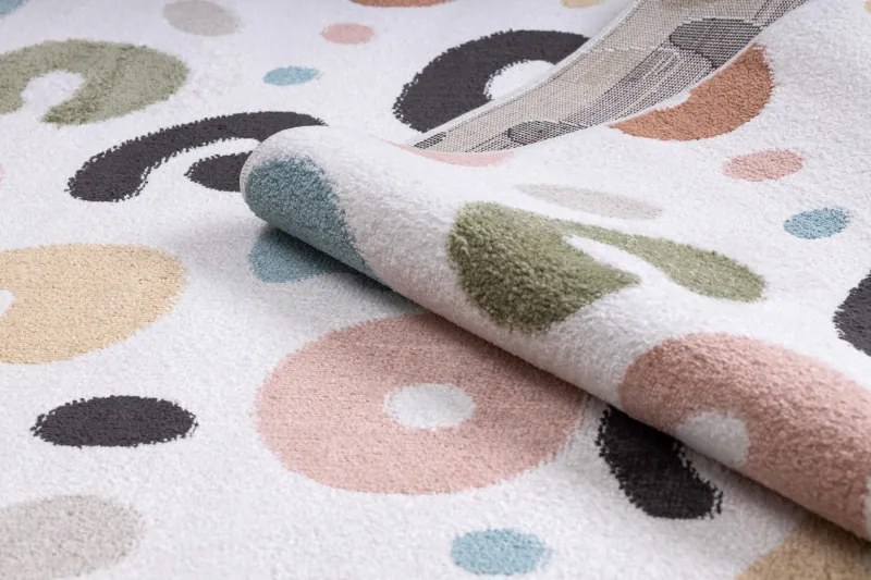 Dywany Łuszczów, Dětský kusový koberec Fun Spots cream, 160x220, vícebarevná, dětský pokoj