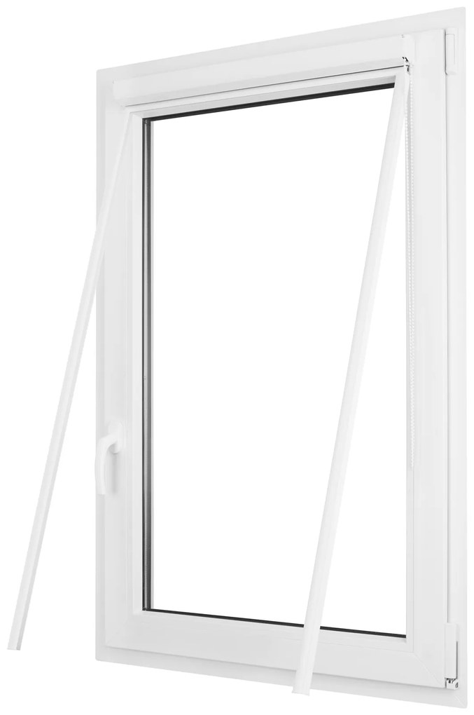 Dekodum Termoizolační roleta v bílé kazetě, barva látky Navy Silver Šířka (cm): 53, Výška (cm): Standardní (do 150 cm), Strana mechanismu: Práva