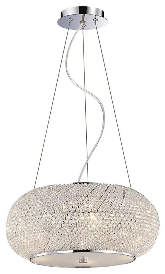 Ideal Lux - Křišťálový lustr PASHA 10xE14/40W/230V pr. 55 cm chrom