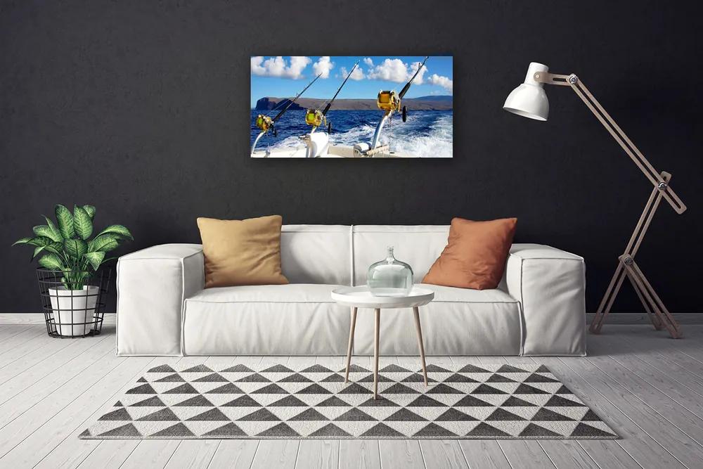 Obraz na plátně Rybaření Moře Krajina 100x50 cm
