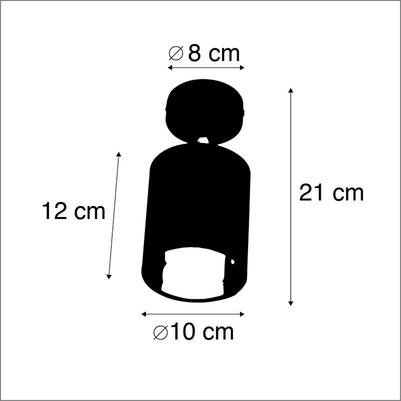 Moderní bodové světlo černé - Lofty