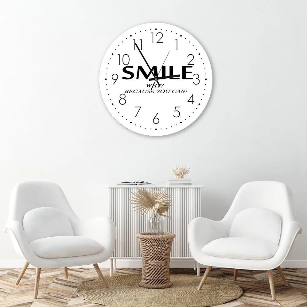 Gario Hodiny na zeď Smile all around Rozměry: 40 x 40 cm