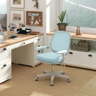 Vinsetto Kancelářská židle, ergonomická psací židle s otočnou funkcí, výškově nastavitelná, 55 x 48 x 82,5-94,5 cm, zelená