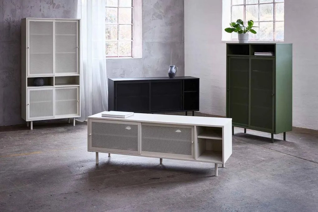 Designová skříňka Taiyanna 140 cm šedá