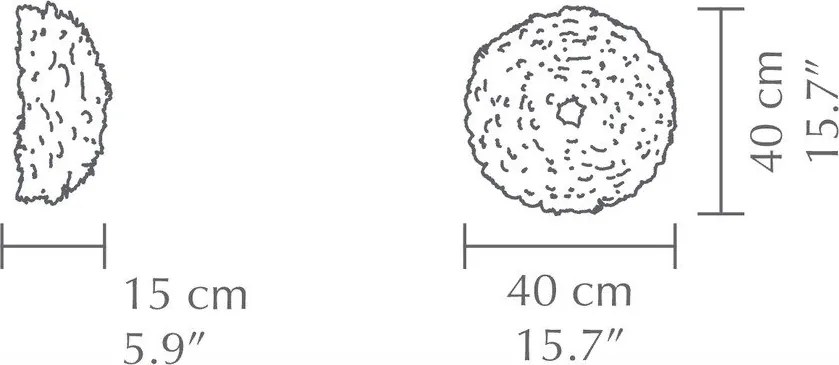 Bílé nástěnné svítidlo ø 45 cm Eos Up – UMAGE