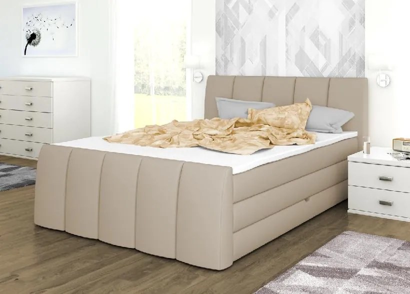 Postel boxspring London 90x220 s úložným prostorem - výběr barev