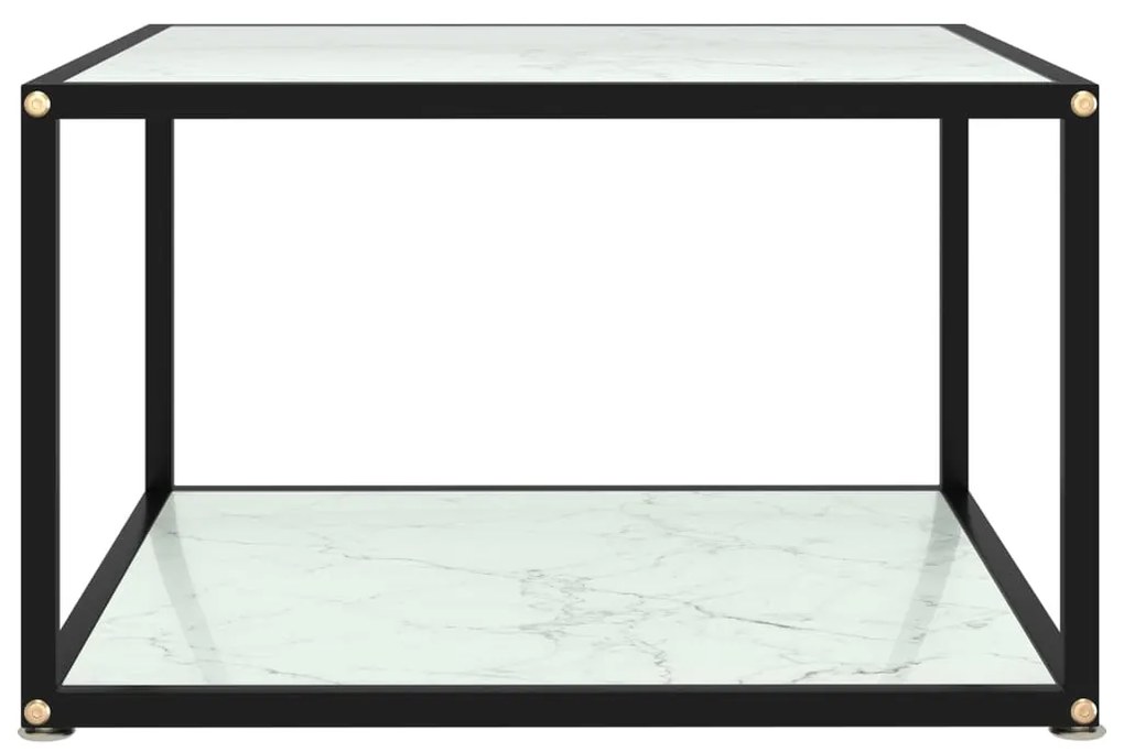 vidaXL Konferenční stolek bílý 60 x 60 x 35 cm tvrzené sklo