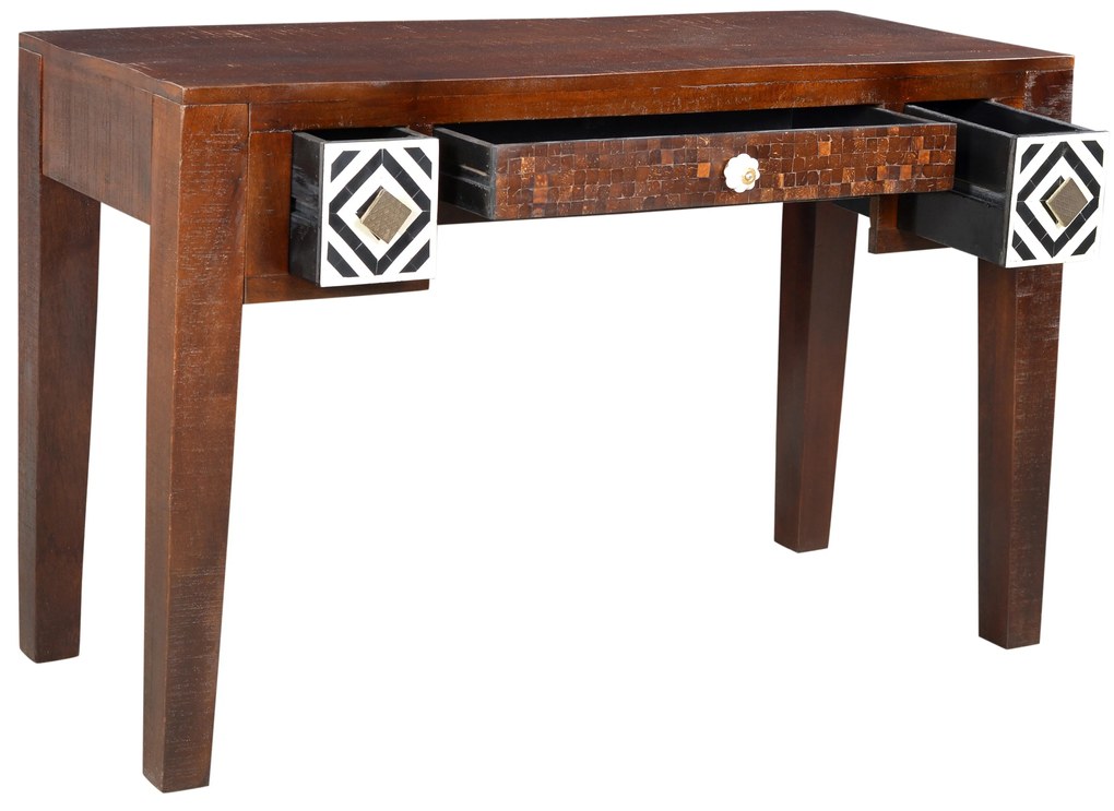 Bighome - Písací stôl NYBO 120 cm - hnedá