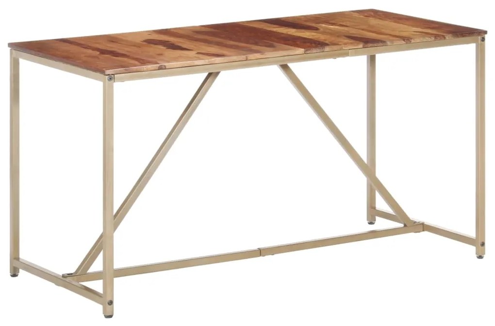 286336 vidaXL Jídelní stůl 140 x 70 x 76 cm masivní sheeshamové dřevo