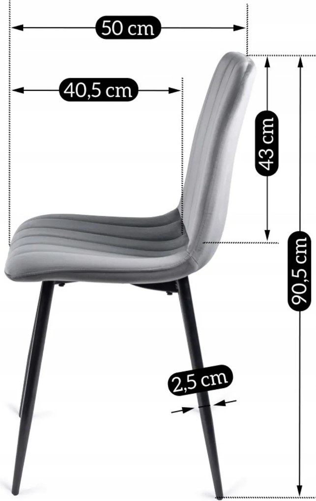 Čalouněná jídelní židle IBIS šedá