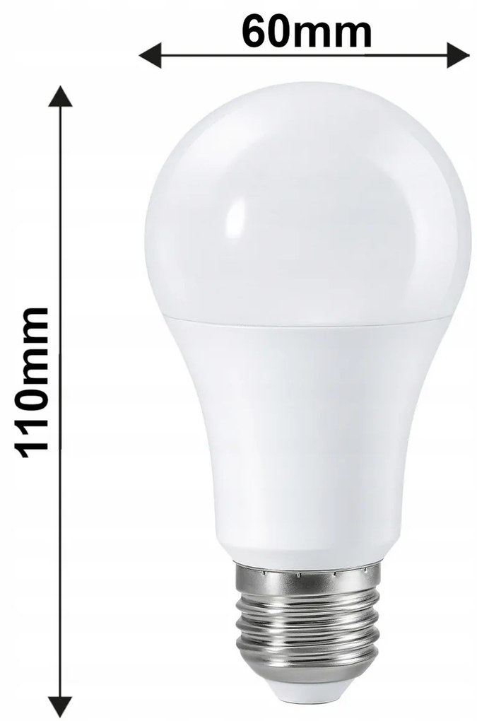 BERGE LED žárovka E27 - 11W - s mikrovlnným senzorem pohybu a soumraku - neutrální bílá