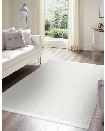 koberec NANO FH92A Jednobarevný, smyčkový, plošně tkaný bílá velikost 140x190 cm | krásné koberce cz