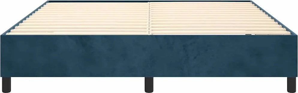 Rám postele s boxspringem tmavě modrý 160x200 cm samet 3121130