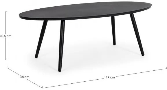BIZZOTTO Konferenční stolek SPACE 119x58cm černý 0663521