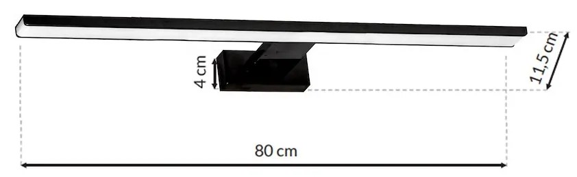 Nástěnné LED svítidlo Shine1, 1x LED 15w, 4000k, (80 cm), b