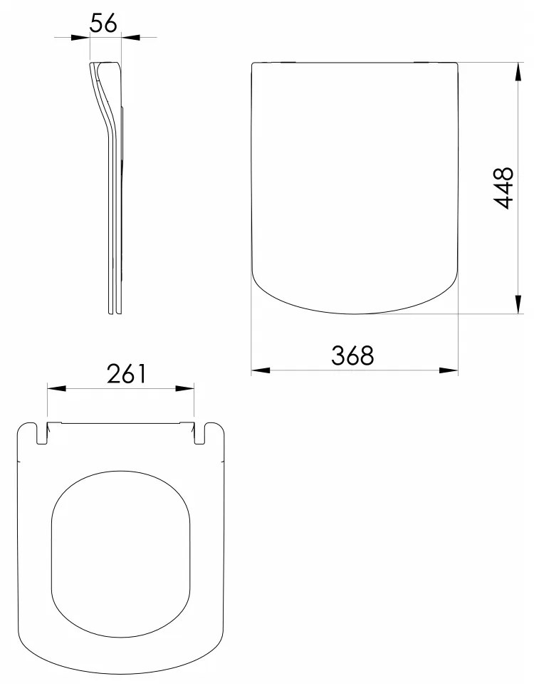 CREAVIT GLANC WC sedátko, SLIM, Soft Close, bílá GC5030