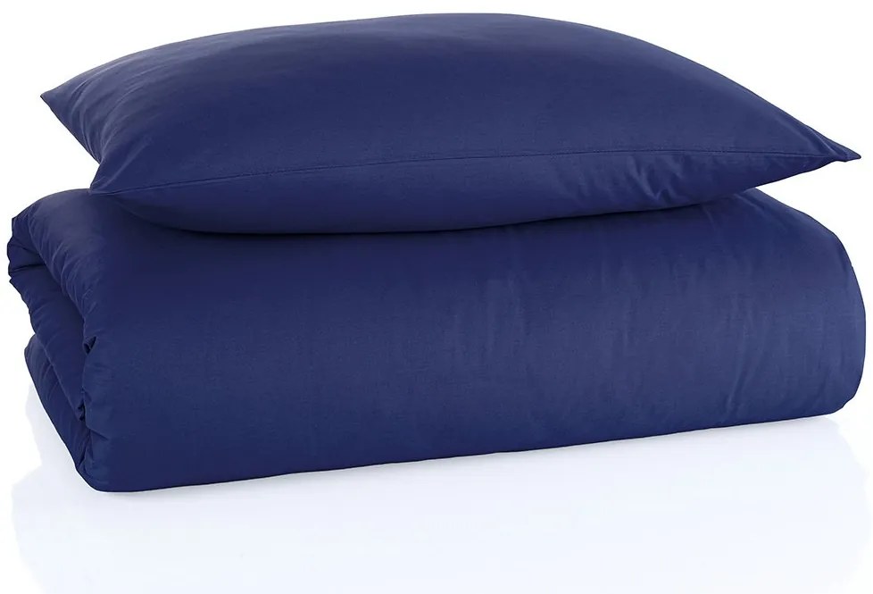 Bavlněné jednobarevné ložní povlečení BedTex Exclusive Collection - modré - 100% bavlna - 70 x 90 cm + 140 x 200 cm