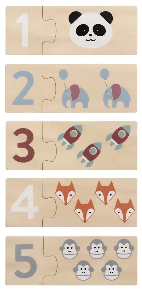 Dřevěné dětské puzzle (počet dílků 20) Numbers – Kindsgut