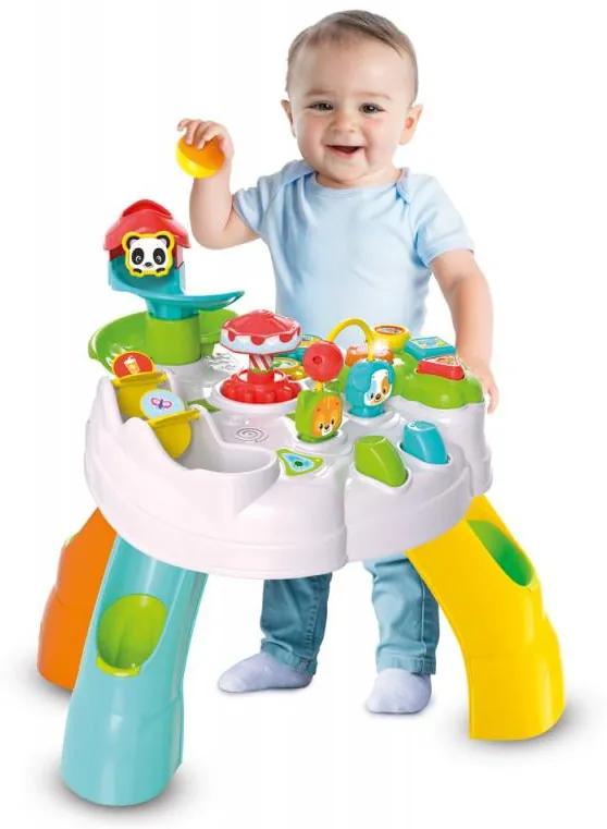 Clementoni Clemmy baby - Veselý hrací stolek s kostkami a zvířátky
