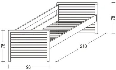 Gazel Thomas II. postel 90 smrk