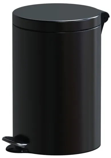 Alda Nášlapný odpadkový koš, 12 L, lakovaný černý