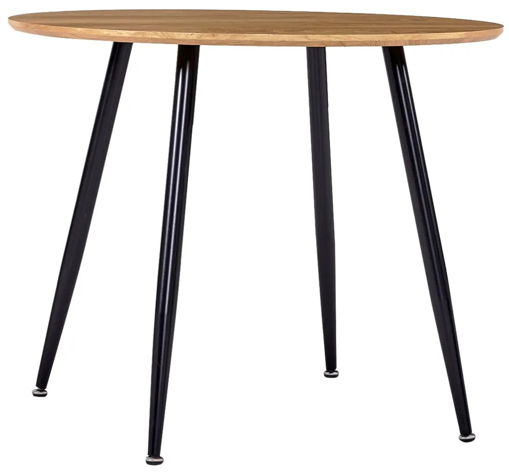 248300 vidaXL Jídelní stůl dubový a černý 90 x 73,5 cm MDF