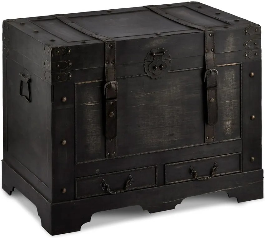 Sada 3 dřevěných dekorativních truhlic Furnhouse Trunks Straight