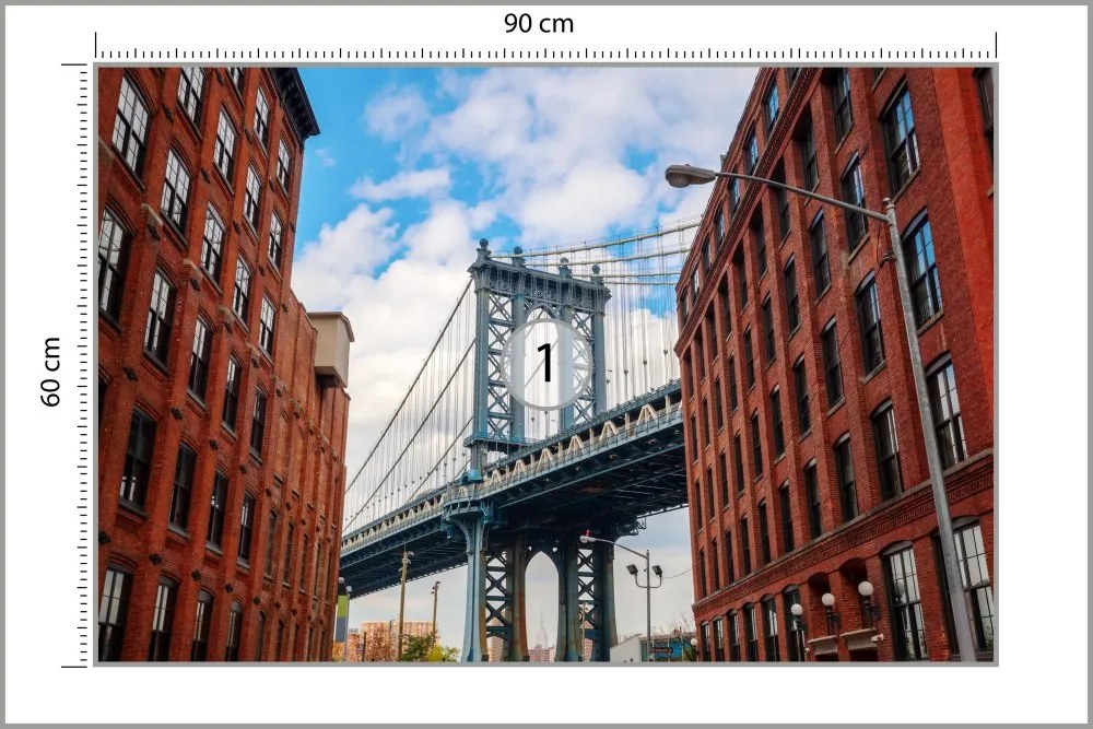 Fototapeta Bridge In New York City Omyvatelný vlies 135x90