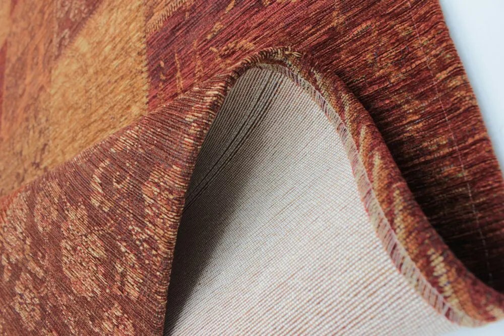 Flair Rugs koberce Kusový koberec Manhattan Patchwork Chenille Terracotta - 155x230 cm
