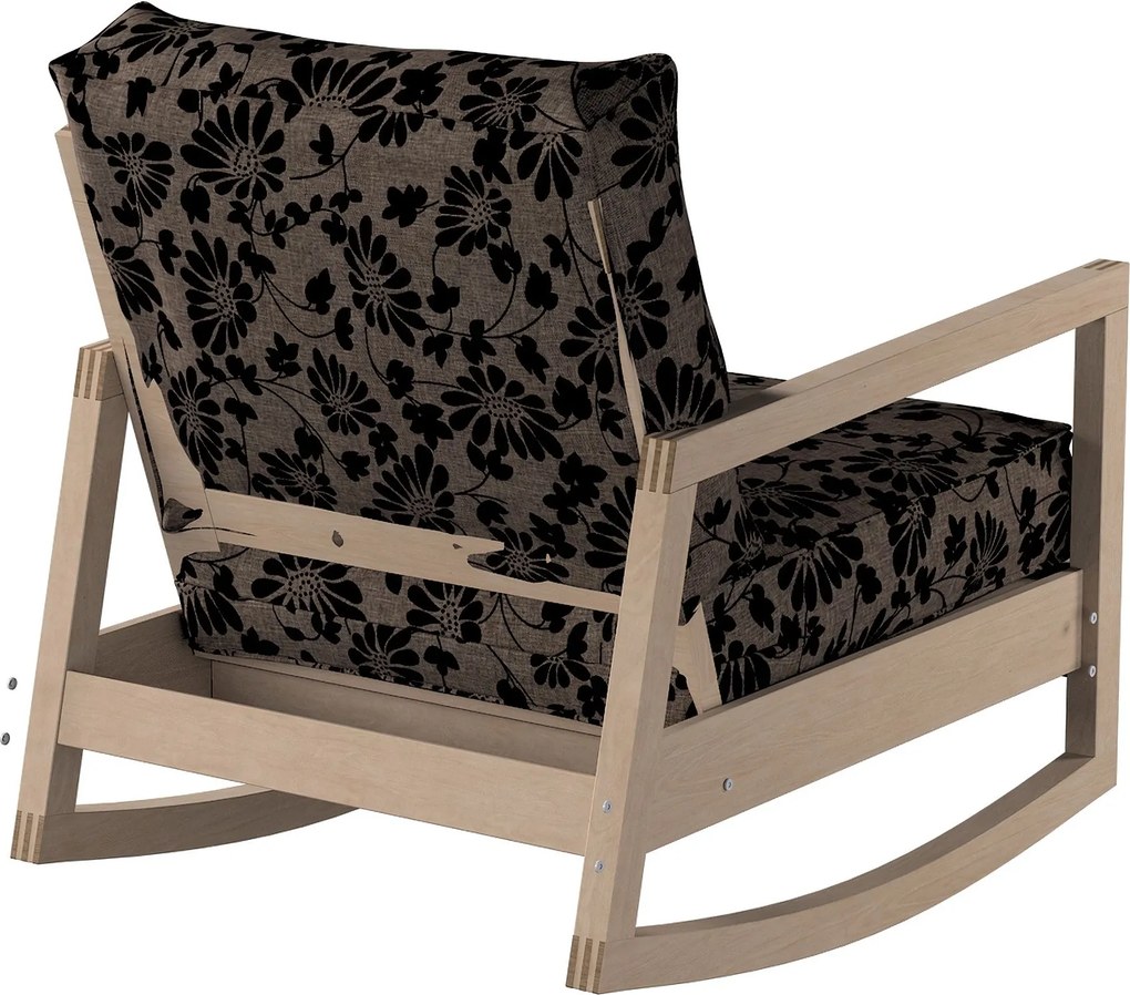Potah na křeslo IKEA Lillberg barva hnědá látka pletený vzor, vzorované
