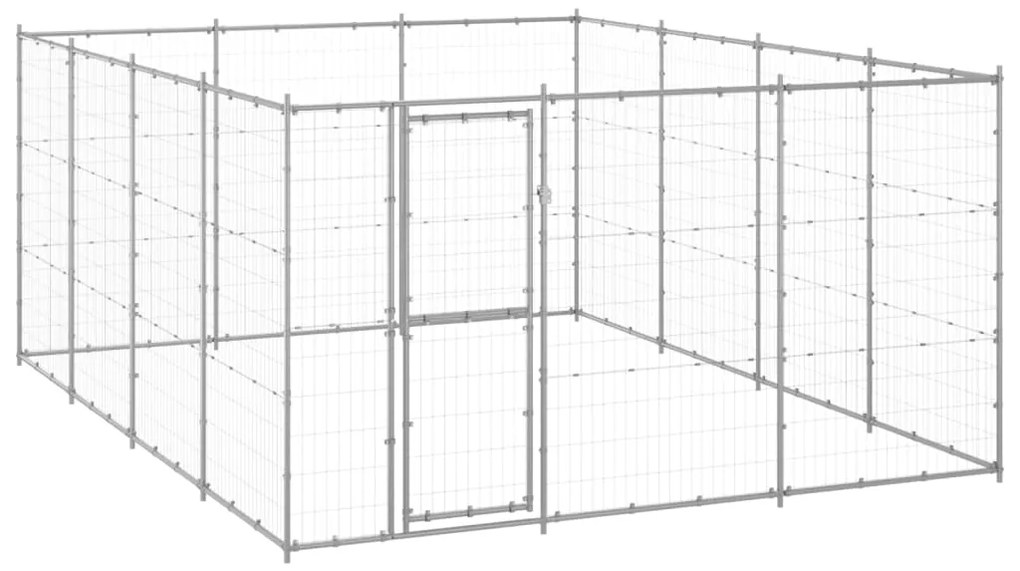 Venkovní psí kotec pozinkovaná ocel 14,52 m²