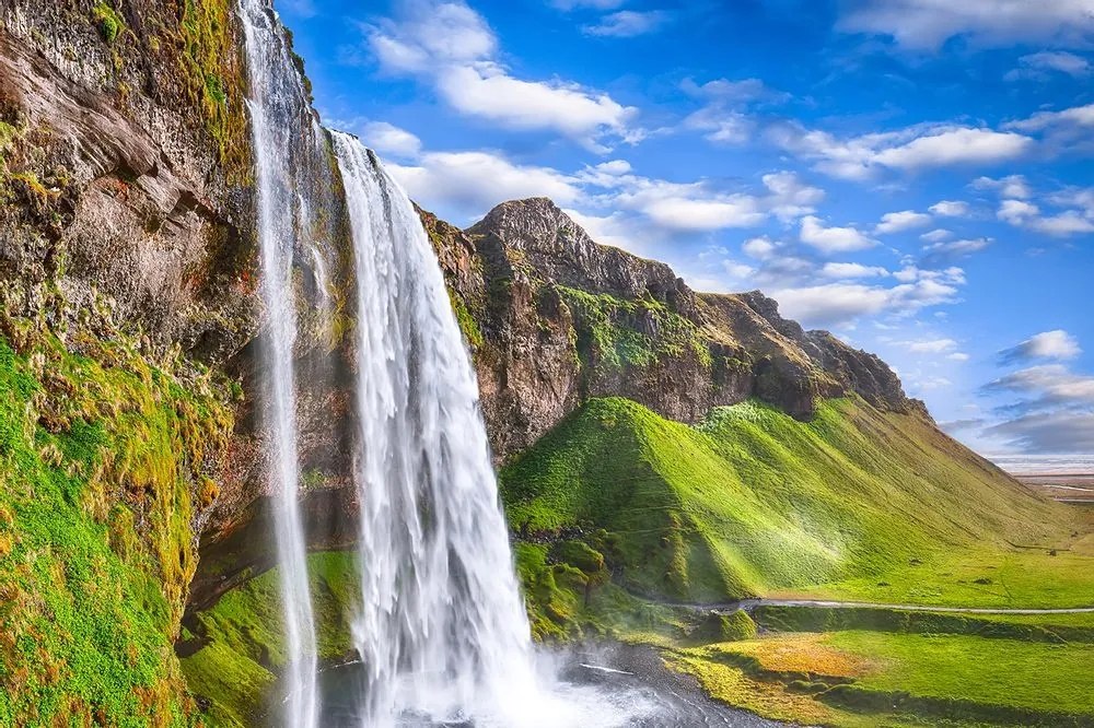 Samolepící fototapeta vodopád Seljalandsfoss - 150x100 cm