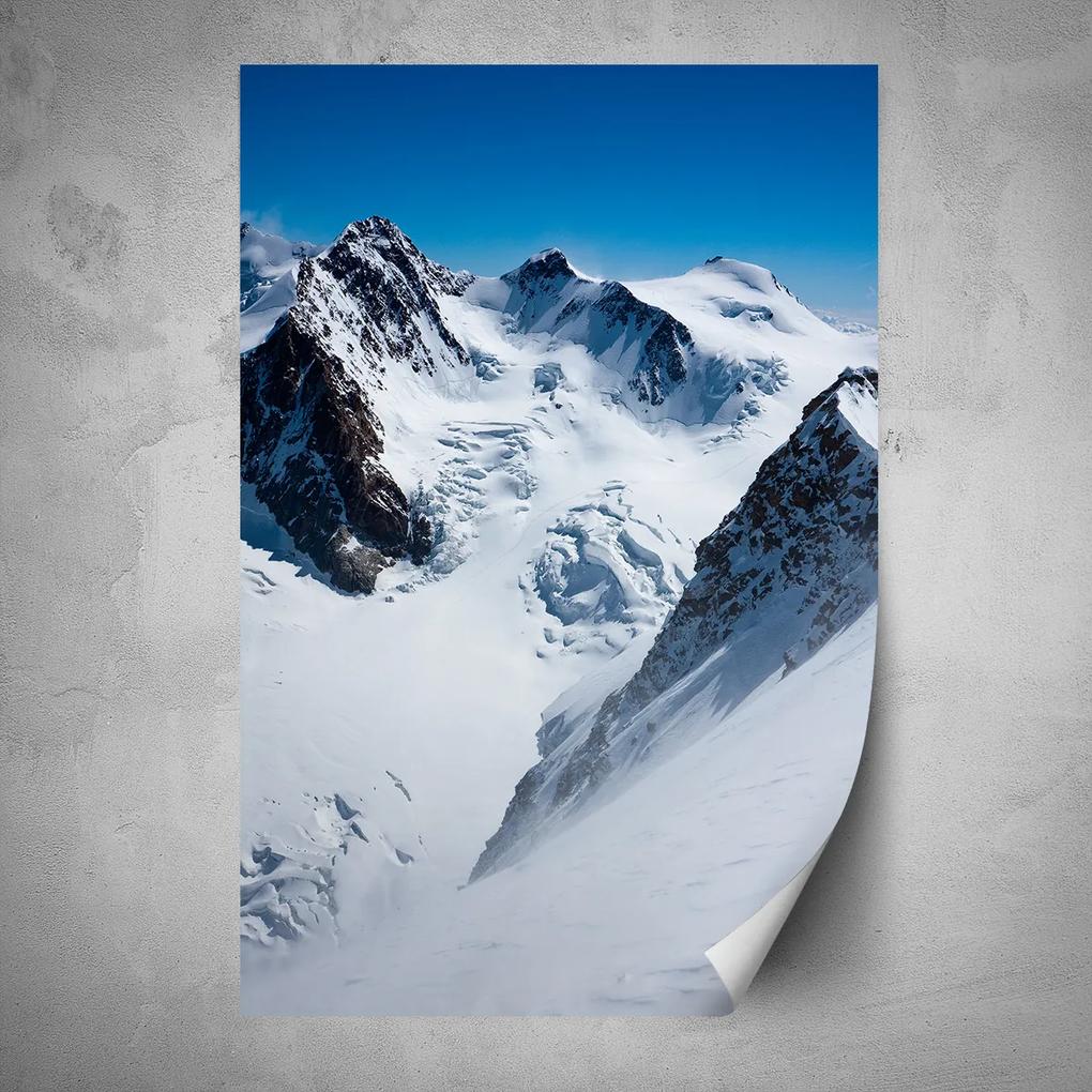 Plakát - Zasněžené hory (80x120 cm) - PopyDesign