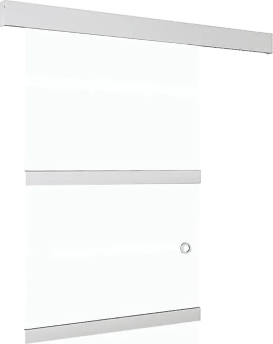 Posuvné dveře s měkkými zarážkami ESG sklo a hliník 90 x 205 cm 288056