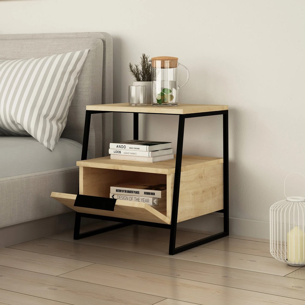 KALUNE DESIGN Noční stolek PAL hnědý 855DTE3516