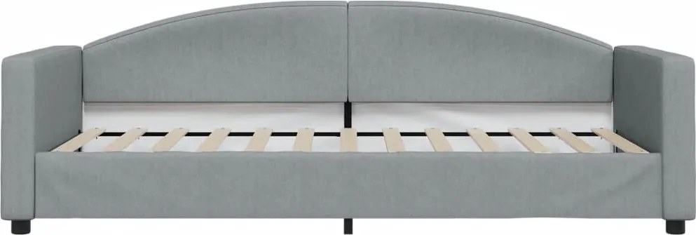 Válenda s přistýlkou světle šedá 90 x 200 cm textil 3197188