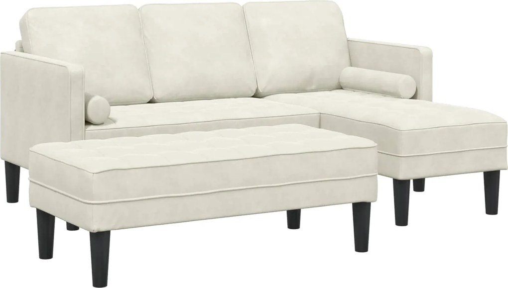 Set pohovek 2 ks Krémová Polyester 3329272