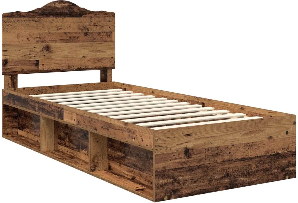 Rám postele Staré dřevo 100 x 200 cm Masivní borové dřevo 3413351