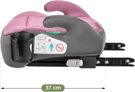 Dětský podsedák do auta Cabby 30 růžový / šedý