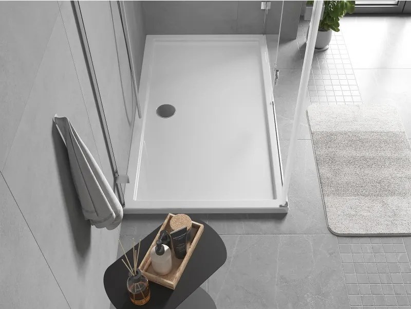 Mexen, Mexen Flow obdélníková sprchová vanička slim 75 x 160 cm, bílý lesk - 46R107516