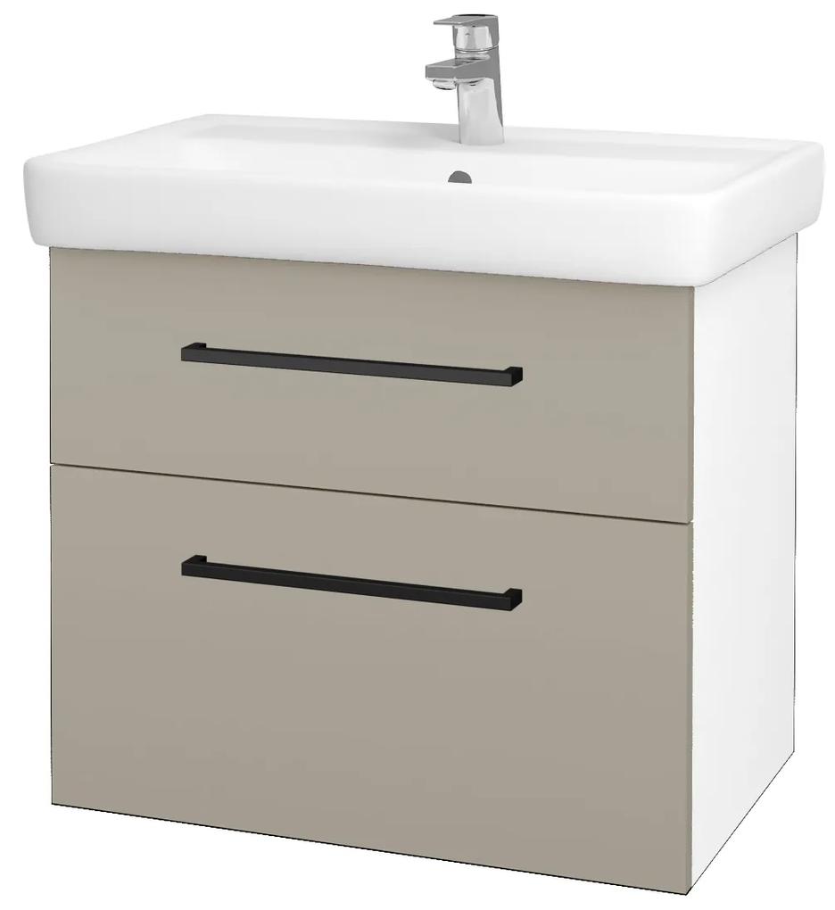 Dřevojas Koupelnová skříň Q MAX SZZ2 70 Varianta: N01 Bílá lesk / Úchytka T06 / IND Individual