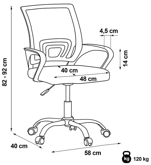 Autronic Kancelářská židle KA-L103 Barva potahu: Růžová